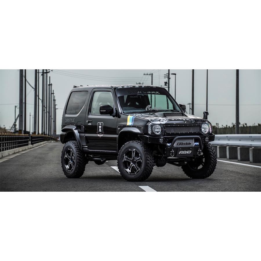 TEAM DAYTONA RAYS レイズ FDX-J ジムニー 5.5J-16 +20/±0 5H139.7 ブラック/ダイヤモンドカット & トーヨー オープンカントリー M/T-R ...