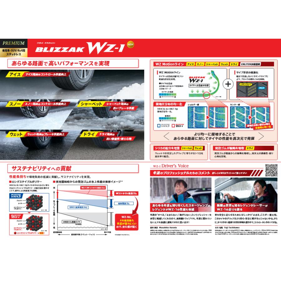ブリザック 2025年製 ブリヂストン BLIZZAK WZ-1 165/55R15 75Q & DOALL Fenice RX2 5.0J-15 +45 4H100 ゴールドポリッシュ ...