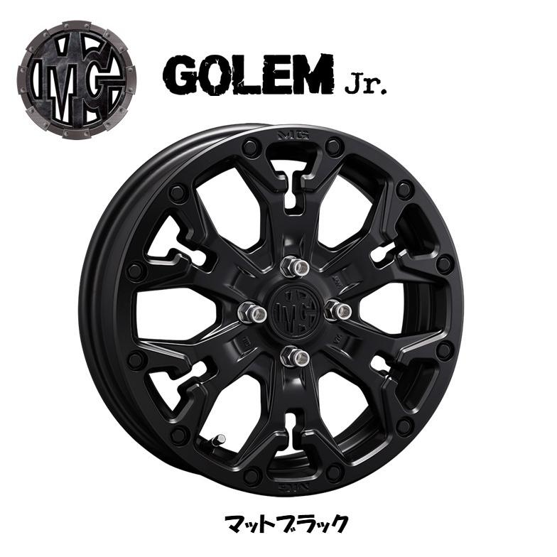CRIMSON MG GOLEM Jr. クリムソン エムジー ゴーレム ジュニア 軽自動車 4.5J-14 +43 4H100 マットブラック 4本セット 送料無料 : ビッグラン市毛 ...