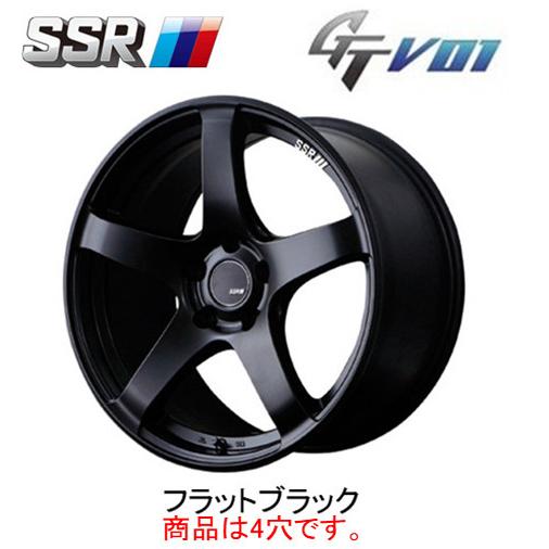 SSR GTV01 エスエスアール ジーティーブイゼロワン 7.0J-17 +42 4H100 フラットブラック 4本セット 送料無料 : gtv01-7j-17-fbk-4h-4 : ビッグ ...