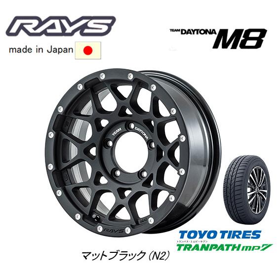 TEAM DAYTONA RAYS レイズ M8 ジムニーシエラ 6.0J-16 -5 5H139.7 マットブラック & トーヨー トランパス mp7 215/70R16 : ビッグラン市毛 ...