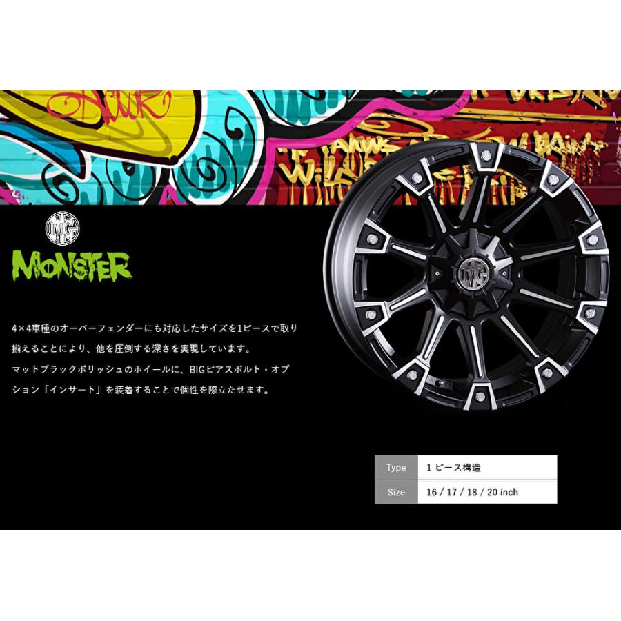 CRIMSON MG MONSTER クリムソン エムジー モンスター 200系 ハイエース 7.0J-16 +38 6H139.7 マットブラックポリッシュ 1本価格 2本以上ご注文にて送料 ...