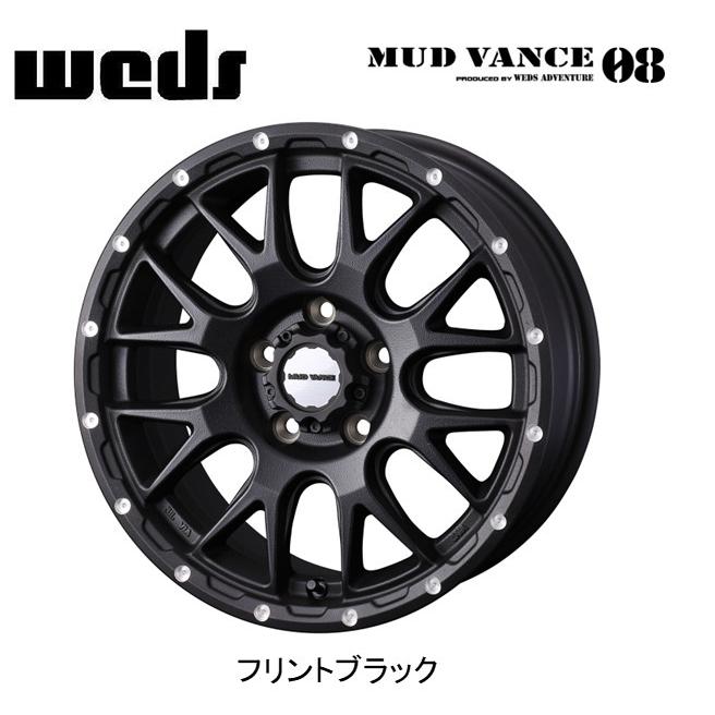 WEDS ADVENTURE MUD VANCE 08 ウェッズ マッドヴァンス ゼロエイト デリカD5 7.0J-16 +35 5H114.3 フリントブラック お得な4本セット 送料無料 ...