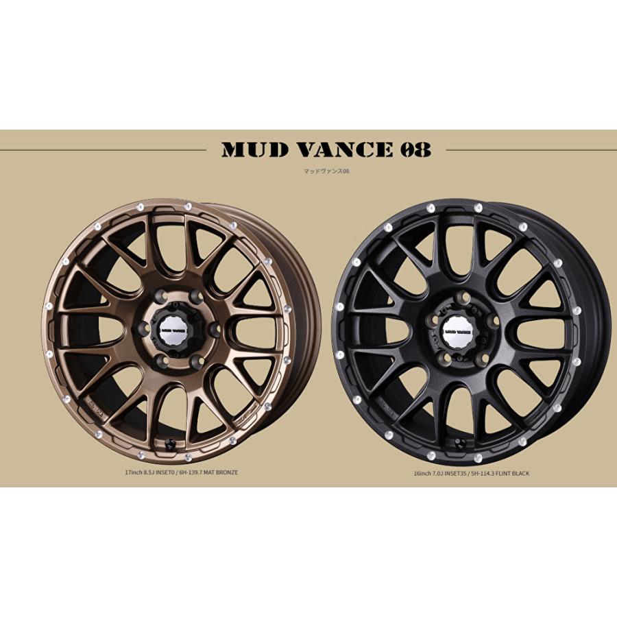 WEDS ADVENTURE MUD VANCE 08 マッドヴァンス ゼロエイト デリカD5 7.0J-16 +35 5H114.3 フリントブラック 1本価格 2本以上ご注文にて送料無料 ...