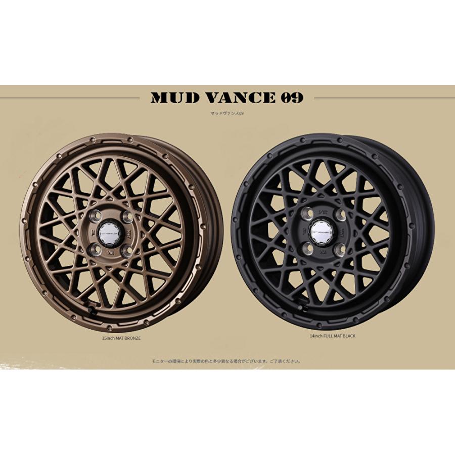 WEDS ADVENTURE MUD VANCE 09 ウェッズ マッドヴァンス ゼロナイン プロボックス 5.0J-14 +35 4H100 フルマットブラック 1本価格 2本以上ご注文にて ...