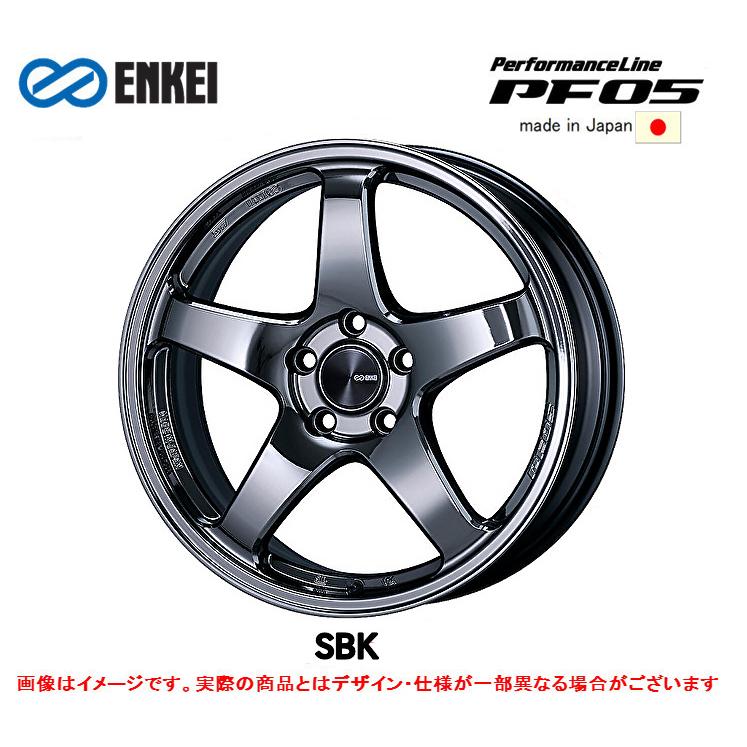 ENKEI Performance Line エンケイパフォーマンス ライン PF05 7.5J-18 +48 5H114.3 SBK 4本セット 送料無料 : pf05-sbk-75j-18 ...