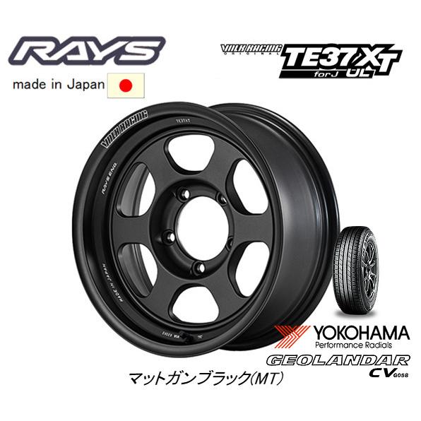 RAYS レイズ VOLK RACING TE37XT for J UL ジムニー O/F付車 6.0J-16 -6 5H139.7 マットガンブラック & ヨコハマ ジオランダー CV ...