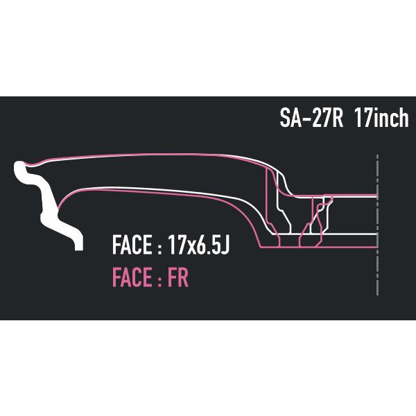 WEDS WedsSport SA-27R ウェッズ スポーツ エスエーニーナナアール 6.5J-17 +42 5H100 ブルーライトクロームツー BLCII 日本製 4本SET 送料無料 ...