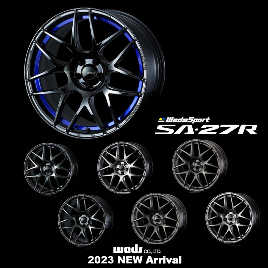 WEDS WedsSport SA-27R ウェッズ スポーツ エスエーニーナナアール 5.0J-15 +45 4H100 ウォースブラッククリアー WBC 日本製 4本SET 送料無料 ...