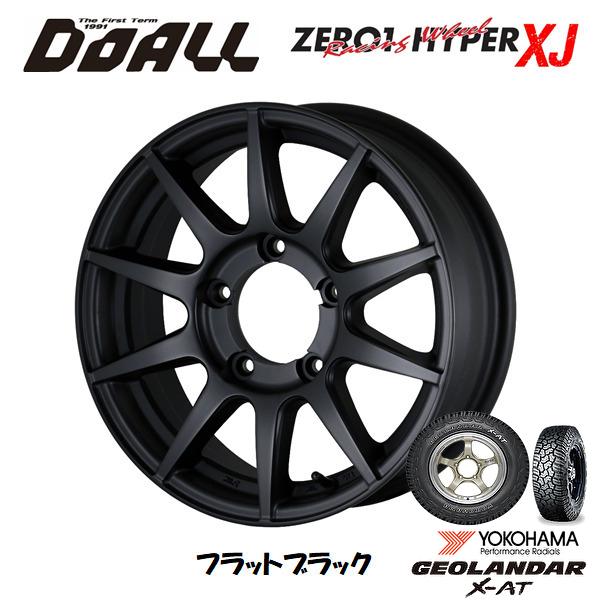 ドゥオール DOALL CST ZERO 1 HYPER XJ ジムニー 5.5J-16 +22 5H139.7 フラットブラック & ヨコハマ ジオランダー X-A/T G016 185 ...