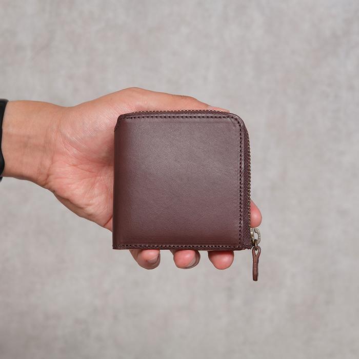 Evoon 公式 L字二つ折り財布 Vellda L-zip メンズ 男性 財布 サイフ ウォレット レザー 本革 ブルガロ ヌメ革 小さめ スマート YKK 人気 おしゃれ 送料無料 ...