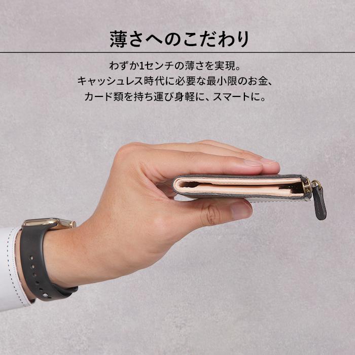 Evoon 公式 L字二つ折り財布 Vellda L-zip メンズ 男性 財布 サイフ ウォレット レザー 本革 ブルガロ ヌメ革 小さめ スマート YKK 人気 おしゃれ 送料無料 ...