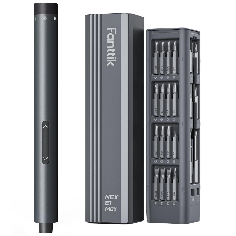 Fanttik E1 Max 電動精密ドライバー 50in1 精密ドライバーセット 3段階トルク 最大3N.m ペン型 充電式 5/32インチ 正逆転 スマホ メガネ カメラ 時計 DIY ...