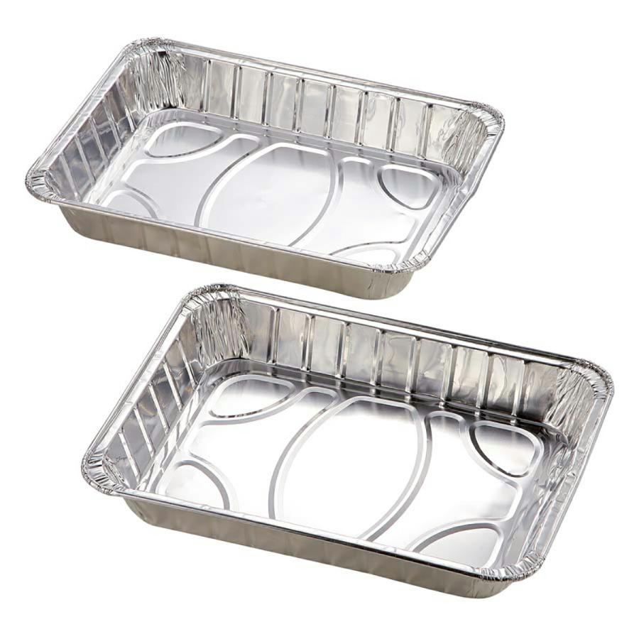 キャプテンスタッグ M6644 アルミ バーベキュー深型プレート 460×335mm 2枚入 さら 深め 食器 使い捨て アウトドア キャンプ ...