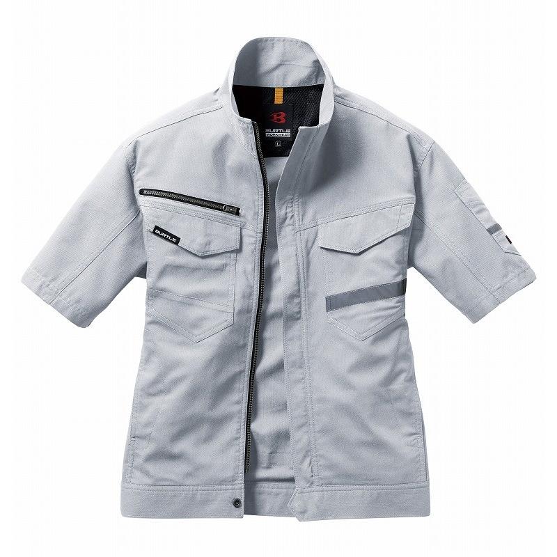 バートル 9096 半袖ジャケット シルバー Lサイズ 春夏用 制電ケア 作業服 作業着 9091シリーズ : バイクマン 4ミニストアー ...