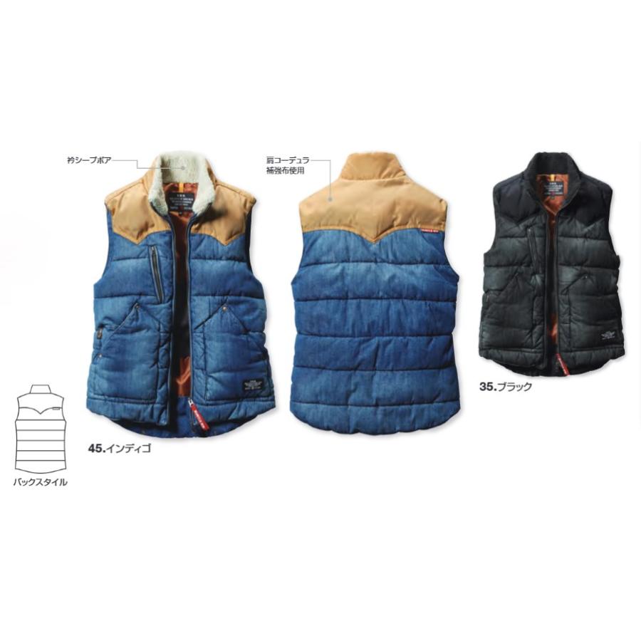 バートル 5004 防寒ベスト 35/ブラック S サーモクラフト対応 アウター 上着 デニム 作業服 作業着 アウトドア キャンプ 釣り : バイクマン - 通販 - Yahoo!ショッピング