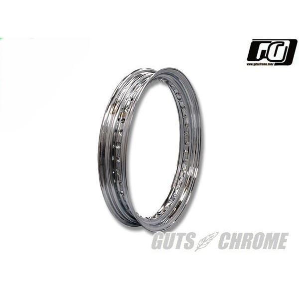 ガッツクローム 1100-0026 ドロップセンターリム クローム 18×2.50インチ フロント/リア 40穴 バイク : gc-1100 ...