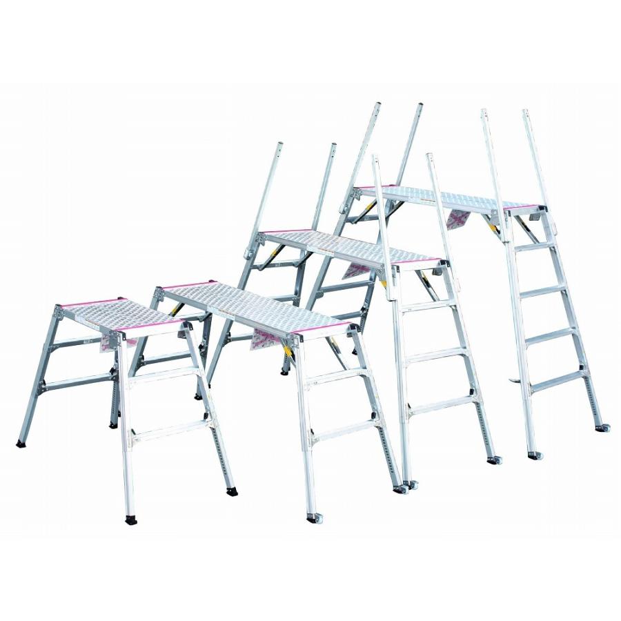 ナカオ ESK-14 四脚調節式足場台(可搬式作業台) 勇馬 垂直高1057〜1417mm 脚立 台付き 足場台 : バイクマン - 通販 - Yahoo!ショッピング