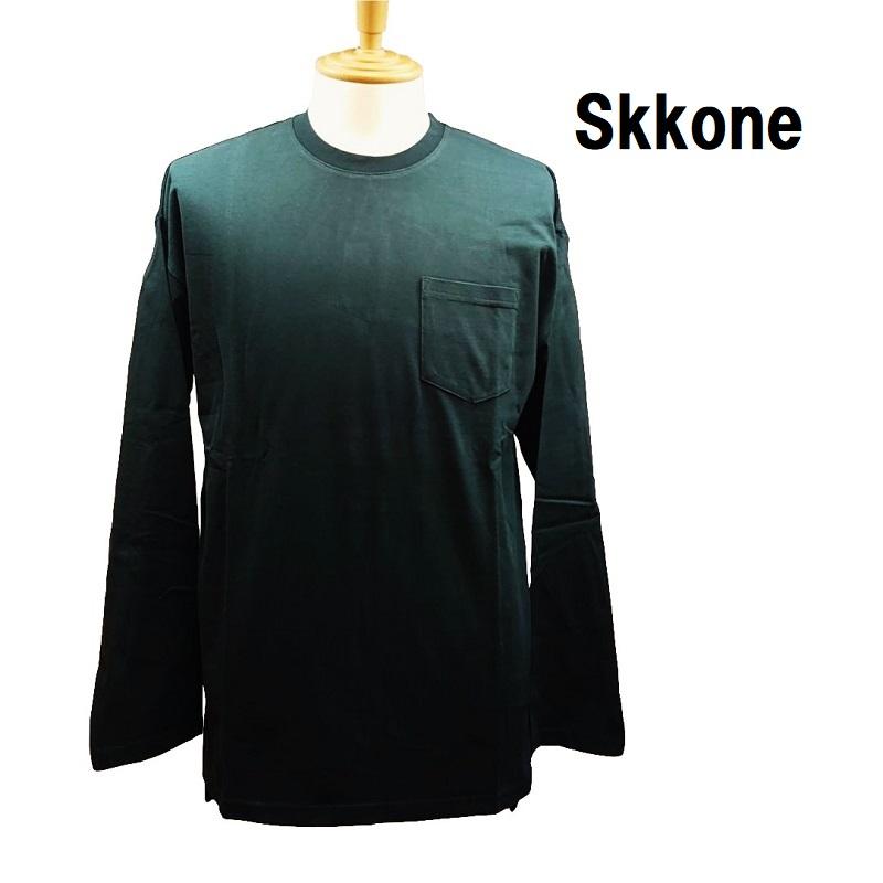 SKKONE 【Skkone】（スコーネ） ブラック ポケット付き ロンT ピーチスキン 天竺 （M・L・LL） Tシャツ 長袖 : BillyRockヤフー店 - 通販 - Yahoo!ショッピング