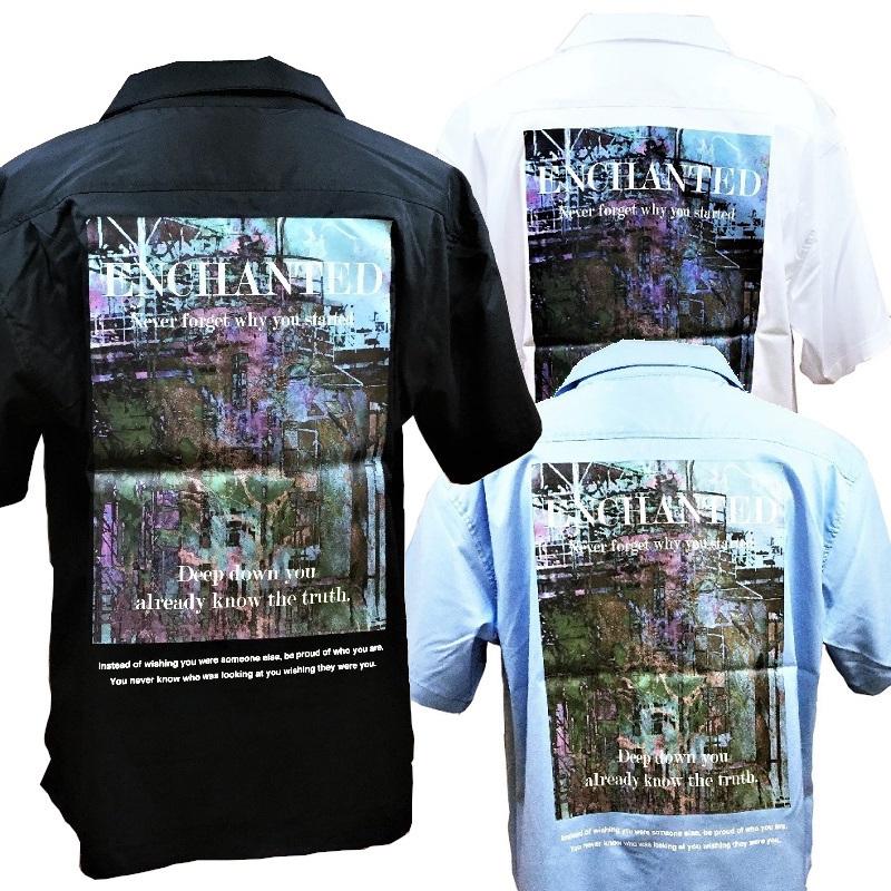 NYLAUS 【Nylaus】 バックプリント ビッグシルエット 半袖 オープンカラーシャツ アロハシャツ風 3colors ゆったりサイズ メンズ : BillyRockヤフー店 - 通販 ...