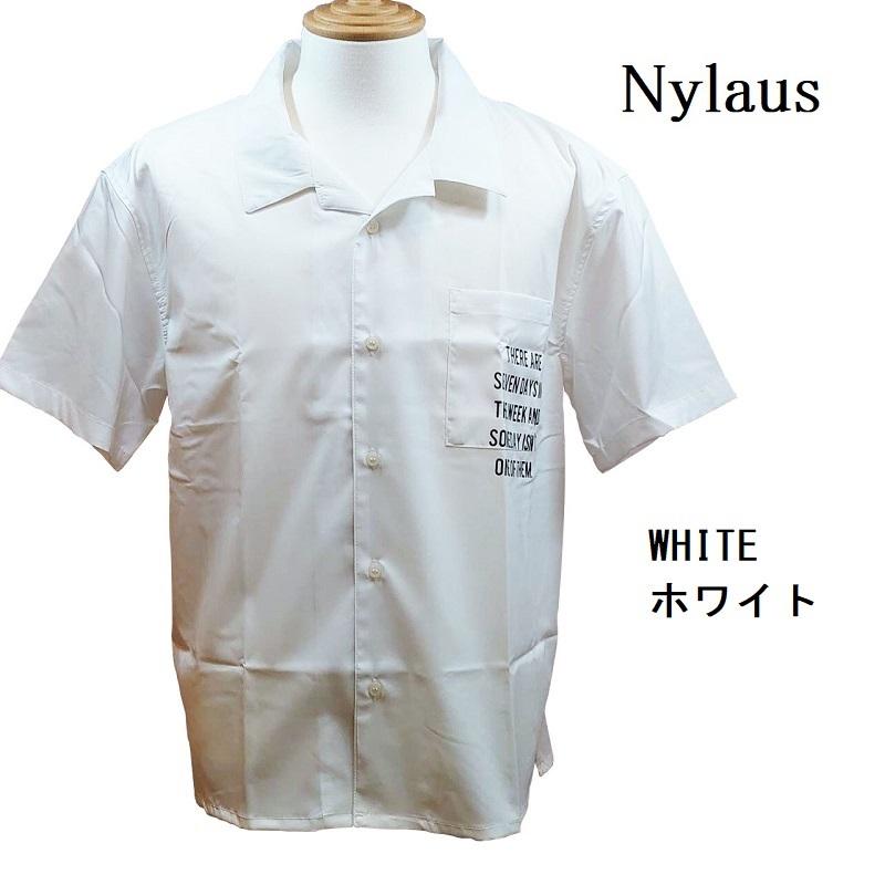 NYLAUS 【Nylaus】 バックプリント ビッグシルエット 半袖 オープンカラーシャツ アロハシャツ風 3colors ゆったりサイズ メンズ : BillyRockヤフー店 - 通販 ...