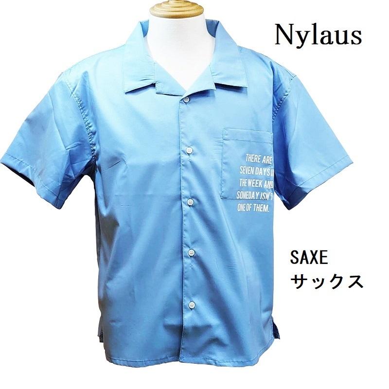 NYLAUS 【Nylaus】 バックプリント ビッグシルエット 半袖 オープンカラーシャツ アロハシャツ風 3colors ゆったりサイズ メンズ : BillyRockヤフー店 - 通販 ...