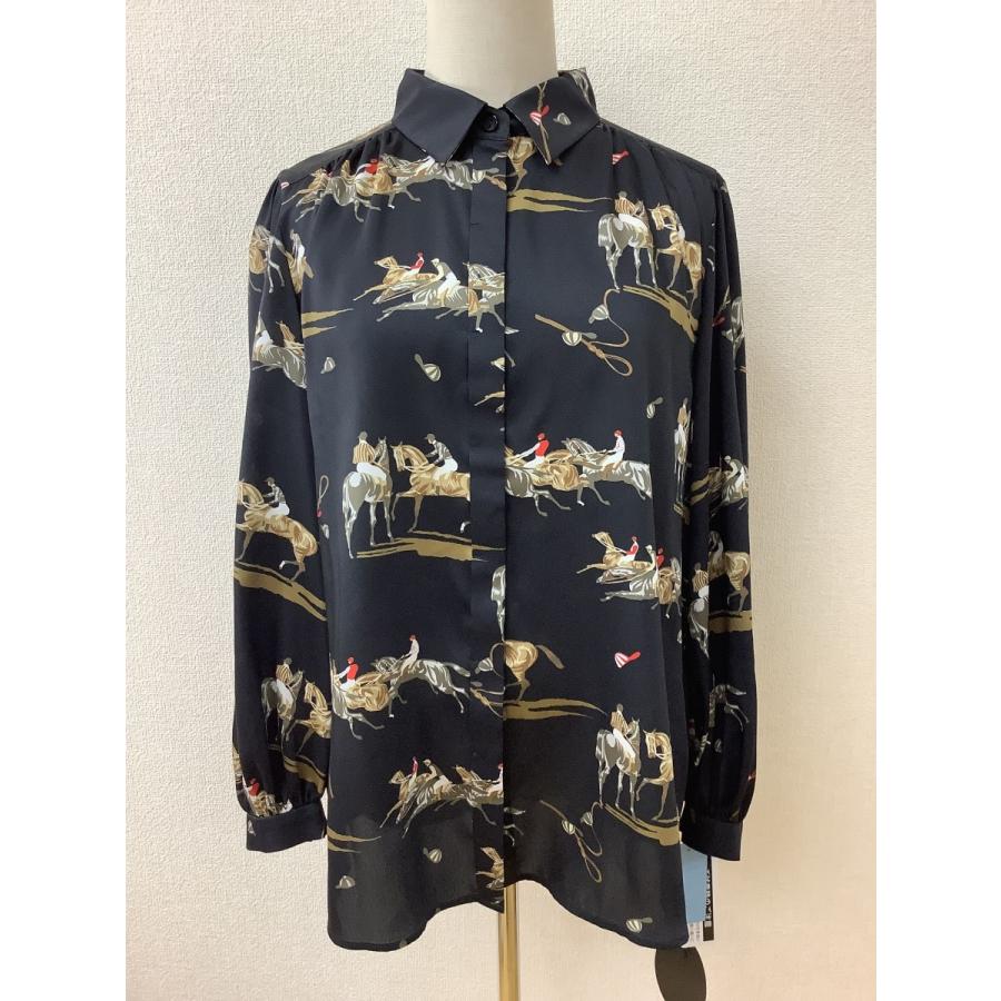 DAMAプレミアム タグ付き未使用 黒に乗馬柄ブラウス : ゴーゴーリサイクル - 通販 - Yahoo!ショッピング