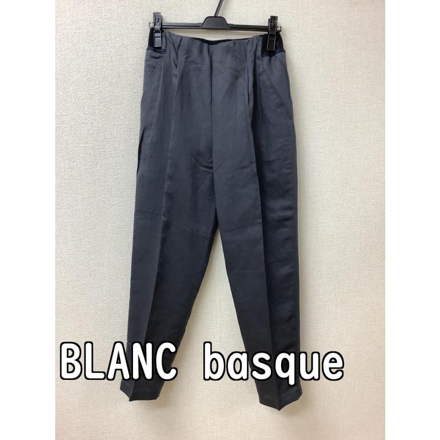 BLANC basque BLANC basque ブランバスク タグ付き未使用 定価20900円 グレーパンツ リネンブレンド ウエストゴム サイズ38 : 139434 : ゴーゴー ...