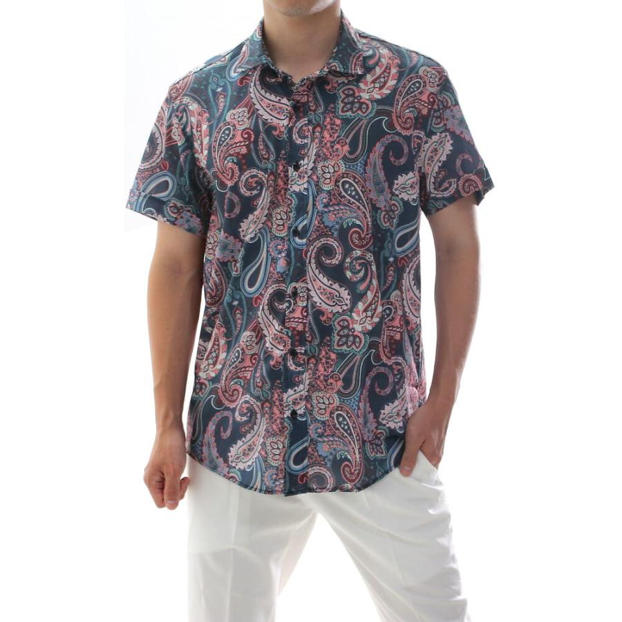 半袖 柄シャツ ペイズリー柄 派手 多色 メンズ シャツ マルチ 半袖 柄シャツ ペイズリー柄 派手 多色 メンズ シャツ マルチ
