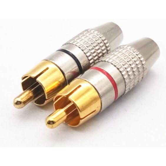 RCA オーディオ プラグ rca端子 金メッキプラグ 赤・黒 4本 : ビネット - 通販 - Yahoo!ショッピング