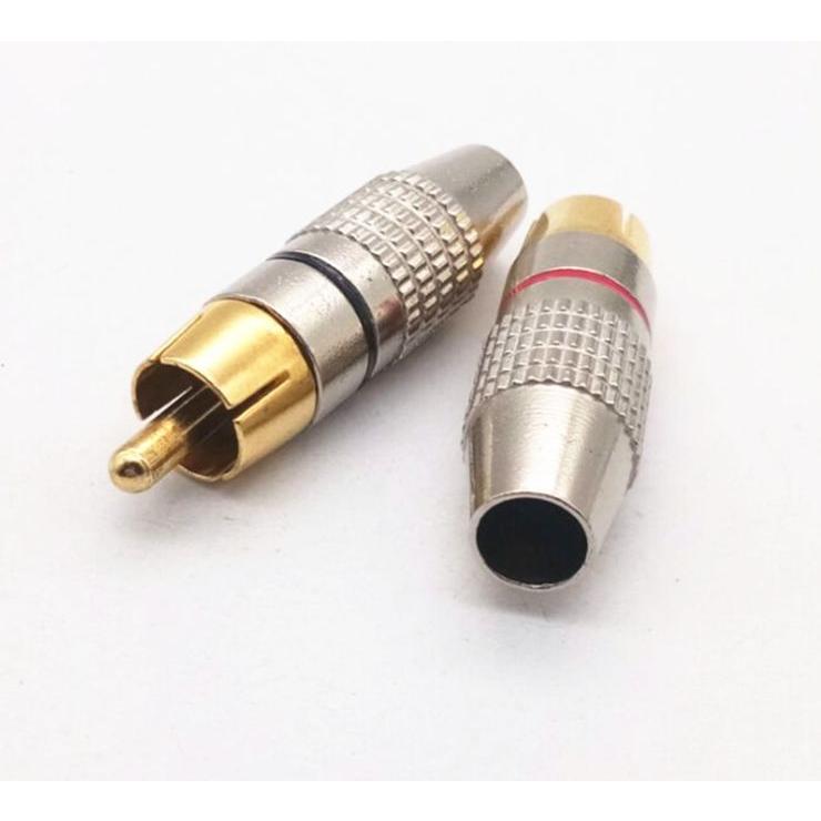 RCA オーディオ プラグ rca端子 金メッキプラグ 赤・黒 4本 : ビネット - 通販 - Yahoo!ショッピング