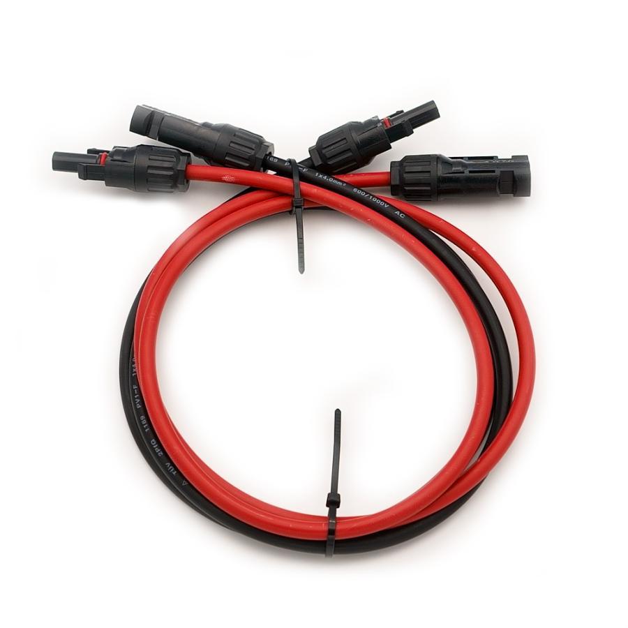 MC4 延長ケーブル 4.0sq 1m 両端コネクター付き 太陽光発電ケーブル ソーラー発電 : ビネット - 通販 - Yahoo!ショッピング