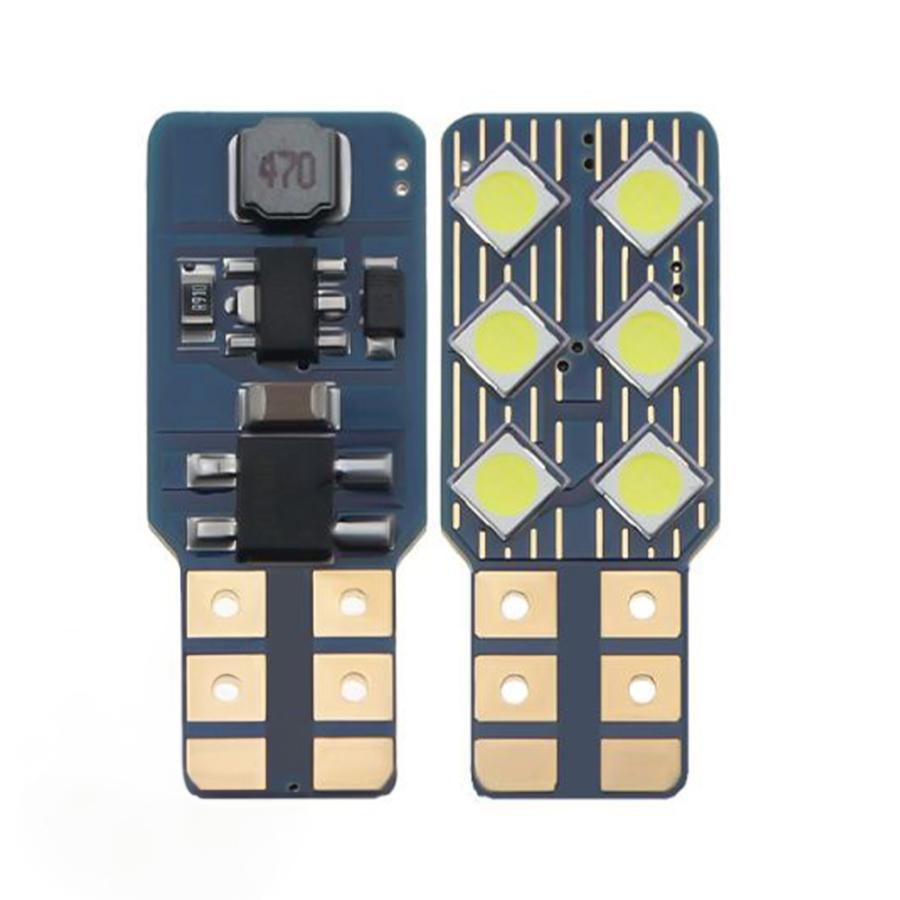 T10 LED バルブ 6LED 片面照射 led 5 ルームランプ ナンバー灯 ポジション灯 : t10-6-12v : ビネット - 通販 - Yahoo!ショッピング