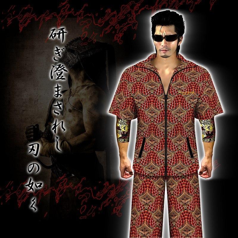 半袖 セットアップジャージ 長ズボン 服 DIAMOND JAPAN クロコ柄 バロック柄 dj-166redメンズ ファッション ヤクザ ヤンキー オラオラ系 派手 悪党の店 バースジャパン BIRTHJAPAN 半袖 セットアップジャージ 長ズボン 服 DIAMOND JAPAN クロコ柄 dj