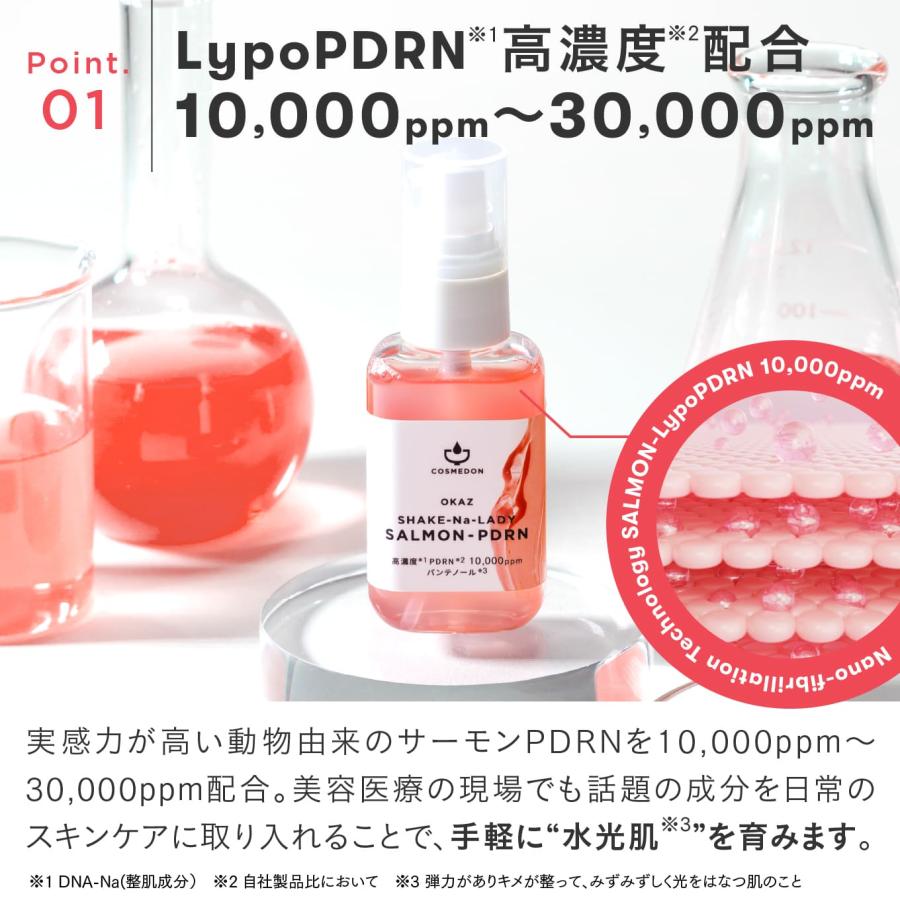 正規取扱店 日本製 PDRN 高濃度美容液 30,000ppm コスメドン シャケナレイディ DX サーモンPDRN 30mL パンテノール 水光肌 : ビスケットYahoo!店 - 通販 ...