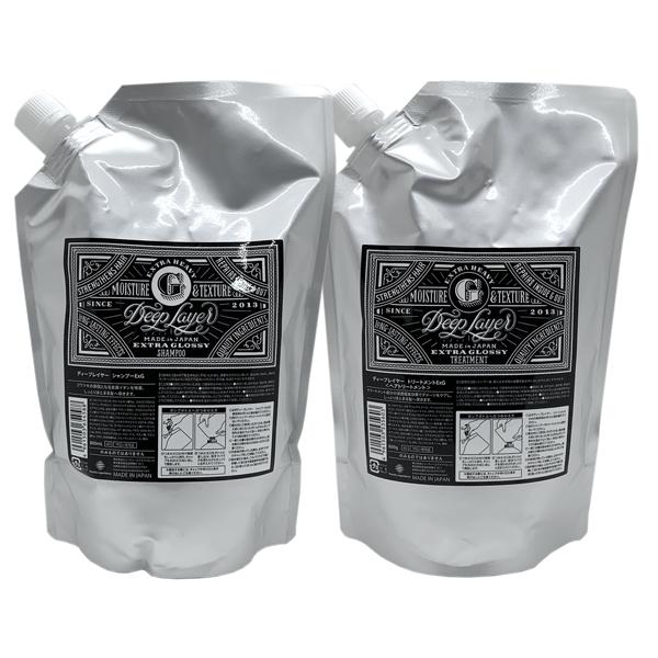Deep Layer b-ex ディープレイヤー シャンプー 750ml + トリートメント 750g [ExG] 詰替用セット [エクストラグロッシー] : 美想心花 Yahoo!店 ...