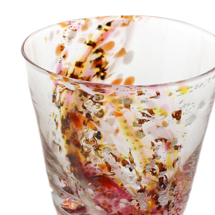 glass calico グラスキャリコ ハンドメイド ガラス酒器 NISHIKI（ニシキ） ウイスキー 焼酎 ロックグラス 赤 おしゃれ ...