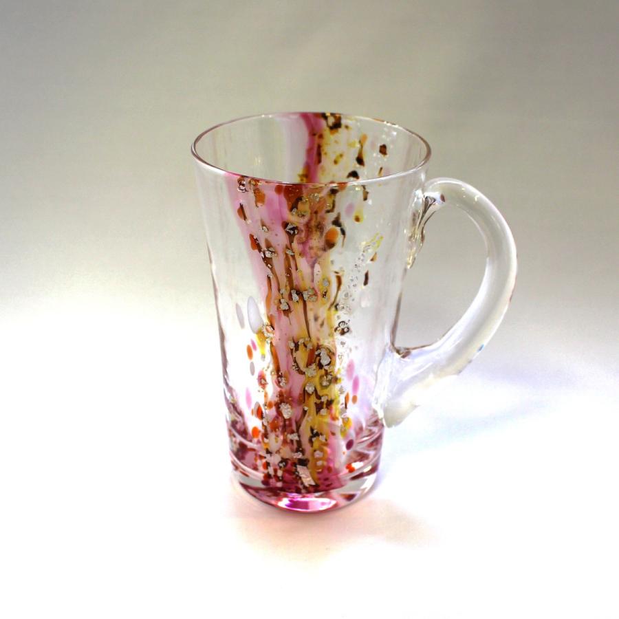 glass calico グラスキャリコ ハンドメイド ガラス酒器 NISHIKI（ニシキ） ビールジョッキ 赤 : 酒器・グラスの専門店 美 ...
