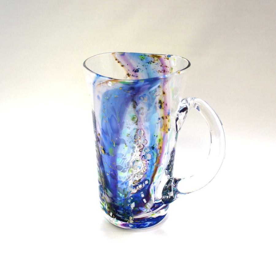 glass calico グラスキャリコ ハンドメイド ガラス酒器 NISHIKI（ニシキ） ビールジョッキ 青 :gc-ni-302:酒器 ...