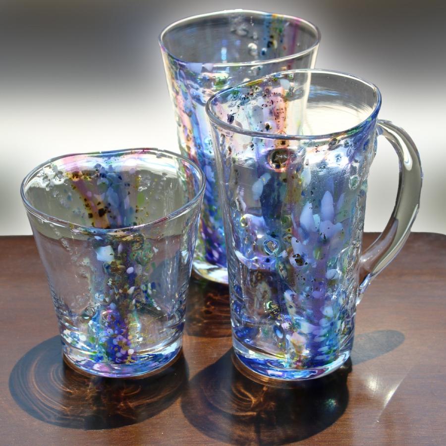 glass calico グラスキャリコ ハンドメイド ガラス酒器 NISHIKI（ニシキ） ビールジョッキ 青 :gc-ni-302:酒器 ...