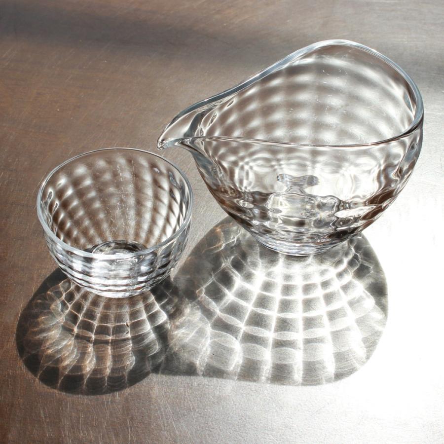 glass calico グラスキャリコ 澄 (すみ) 冷酒器セット (片口・ぐい呑 1個) ハンドメイド ガラス酒器 ギフト おしゃれ ...