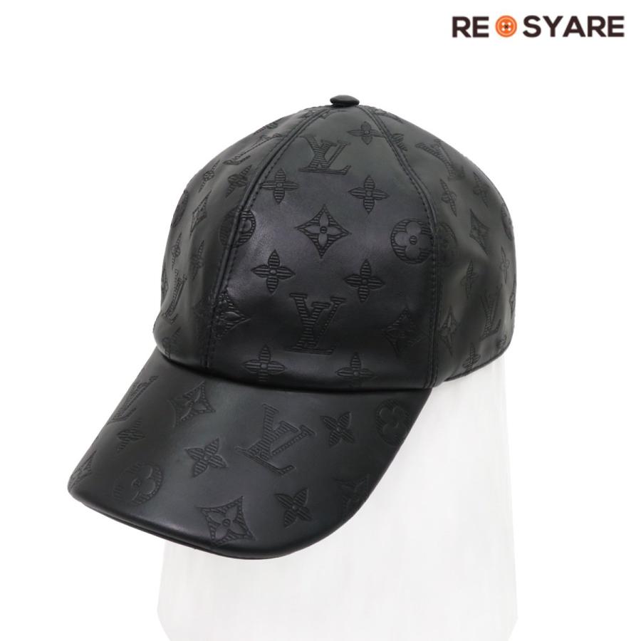 LOUIS VUITTON ルイヴィトン 2023 M76985 キャップ・モノグラム シャドー レザー ベースボール キャップ 帽子 ...