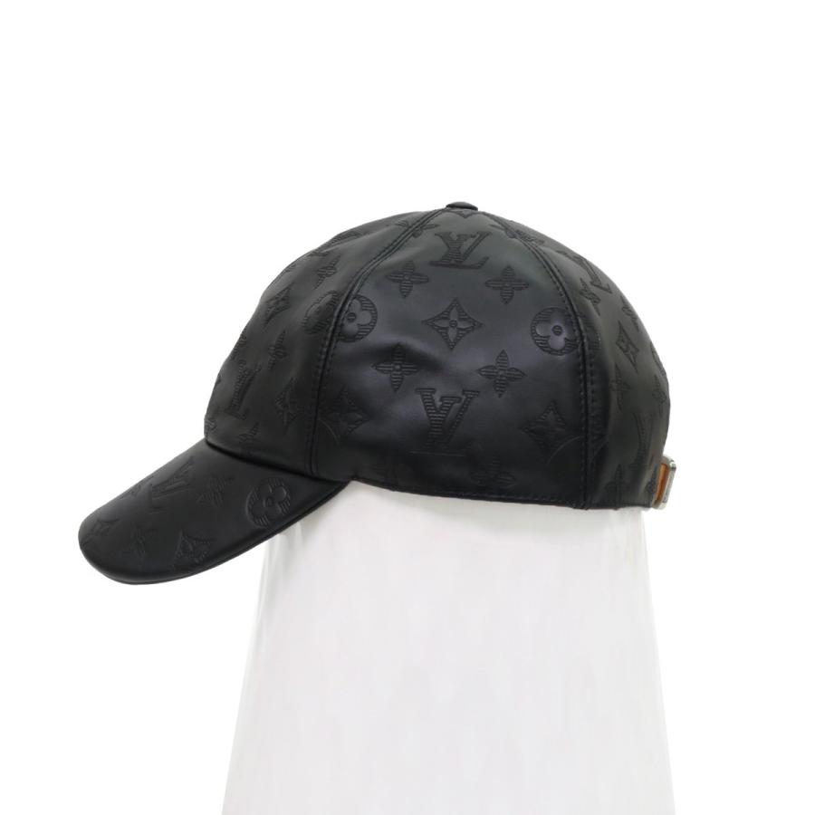 【値下げ】 ルイヴィトン 2023 M76985 キャップ・モノグラム シャドー レザー ベースボール キャップ 帽子 キャスケット ...