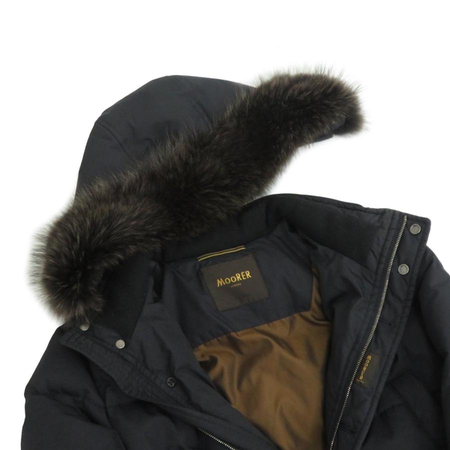 MooRER ムーレー BARBIERI-KM ラクーンファー N-3B 2WAY ジップアップ ダウン ジャケット コート 47178 : ...