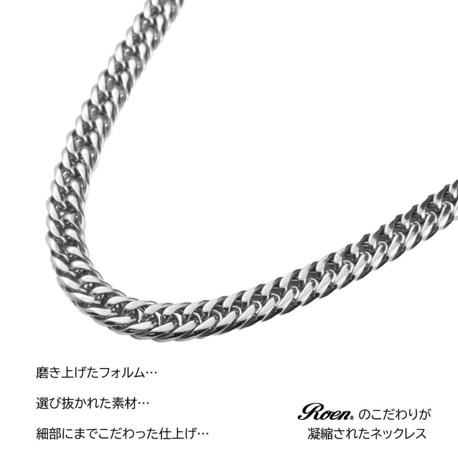 Roen 喜平ネックレス メンズ チェーン ステンレス シルバー 6面 ダブル w 50cm roen ロエン キヘイネックレス キヘイチェーン 銀 : BJ DIRECT - 通販 ...