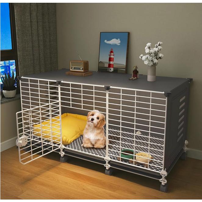 犬ケージ ペットサークル ベーシック ペットケージ ペットハウス トレイ付きでお手入れ簡単 大容量 簡単な組み立て 中型犬 小型犬用ゲージ 屋根と車輪付き : BJC健康ショップ - 通販 ...