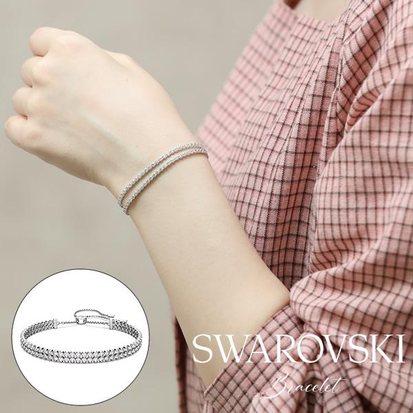 SWAROVSKI スワロフスキー subtile ブレスレット アクセサリー シルバー×クリア [レディース] 5221397 : ブランド ...