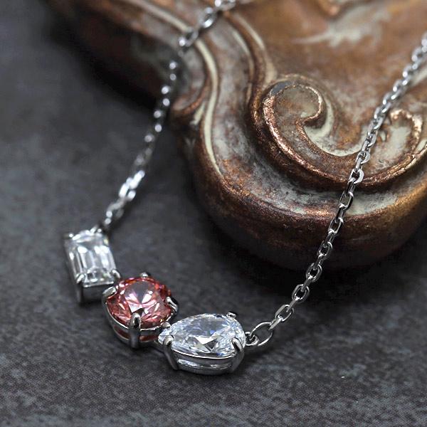 SWAROVSKI スワロフスキー Mesmera ペンダント ネックレス アクセサリー ピンク×シルバー [レディース] 5668275 ...