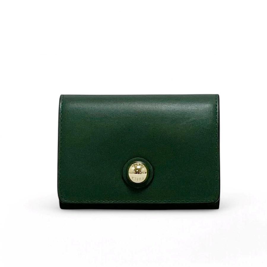 FURLA 【訳有】フルラ スフェラ SFERA M レザー ウォレット 三つ折り財布 折財布 グリーン系 [レディース] WP00442 ...