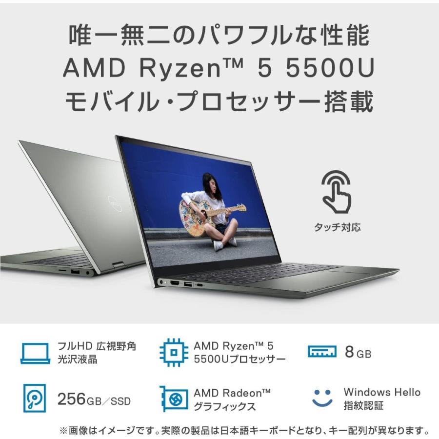 DELL デル ノートパソコン Inspiron 14 7415 2-in-1 MI64CP-BNHB 14型FHD/ Ryzen 5 ...
